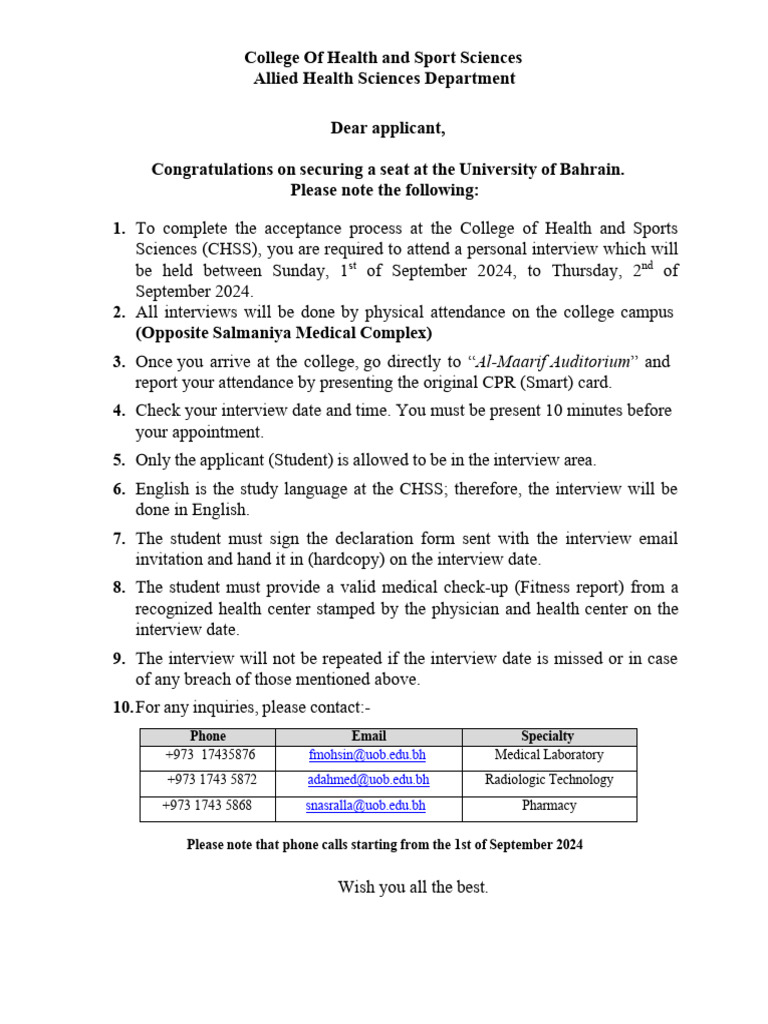 Interview Instructions | PDF