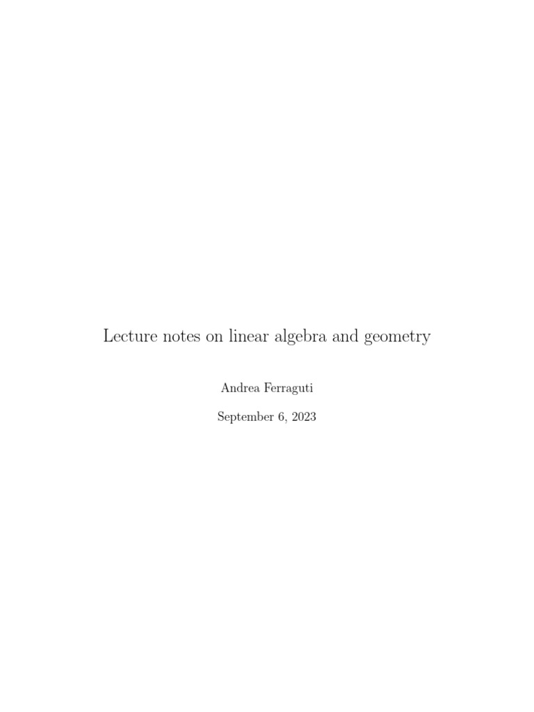 Lecture Notes Algebra Geometry | PDF | Function (Mathematics ...