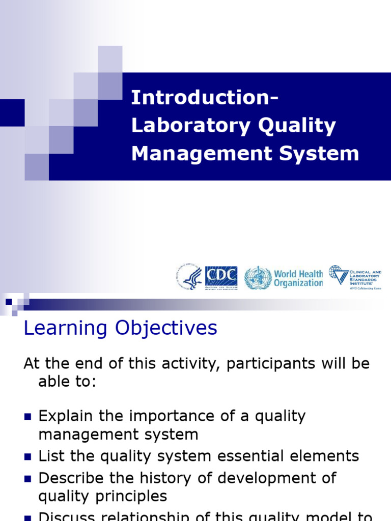 MLS 410 - Lecture 1 - Introduction | PDF | Quality Management | Quality Management System