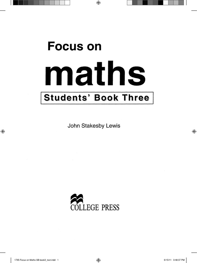 Focus on Maths Book 3 Overview | PDF