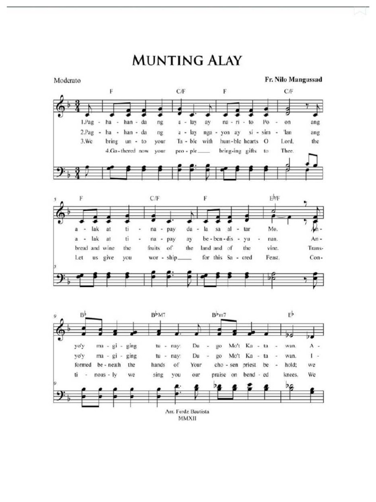 Munting Alay Satb | PDF