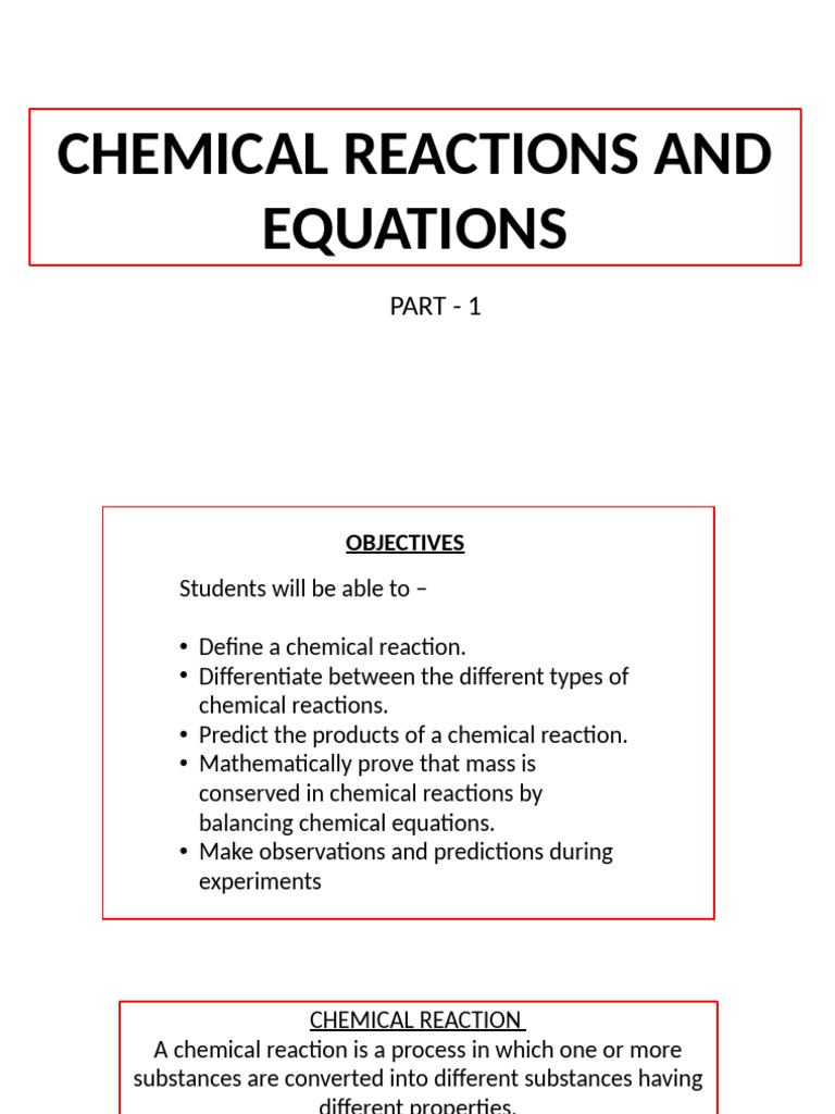 Chemical equation and reaction | PDF | Corrosion | Chemical Reactions