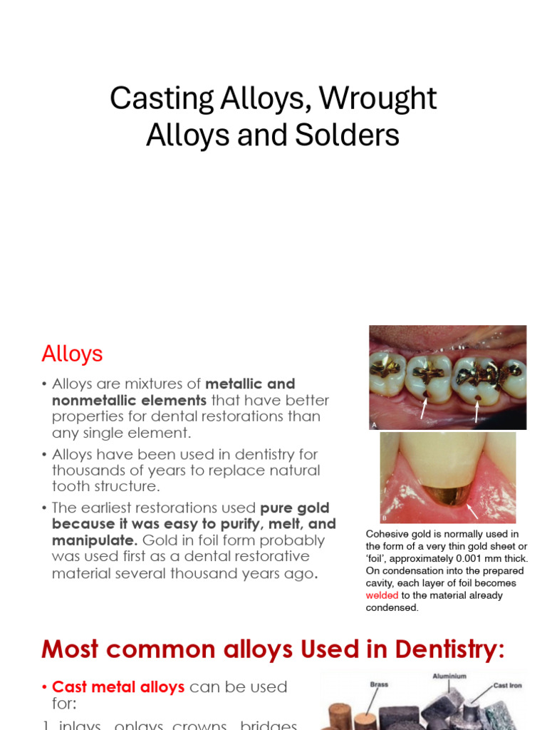 Topic 11 - Casting Alloys - AC | PDF | Alloy | Metals