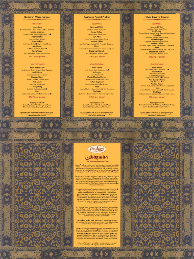 wazwan-menu-2024 | PDF