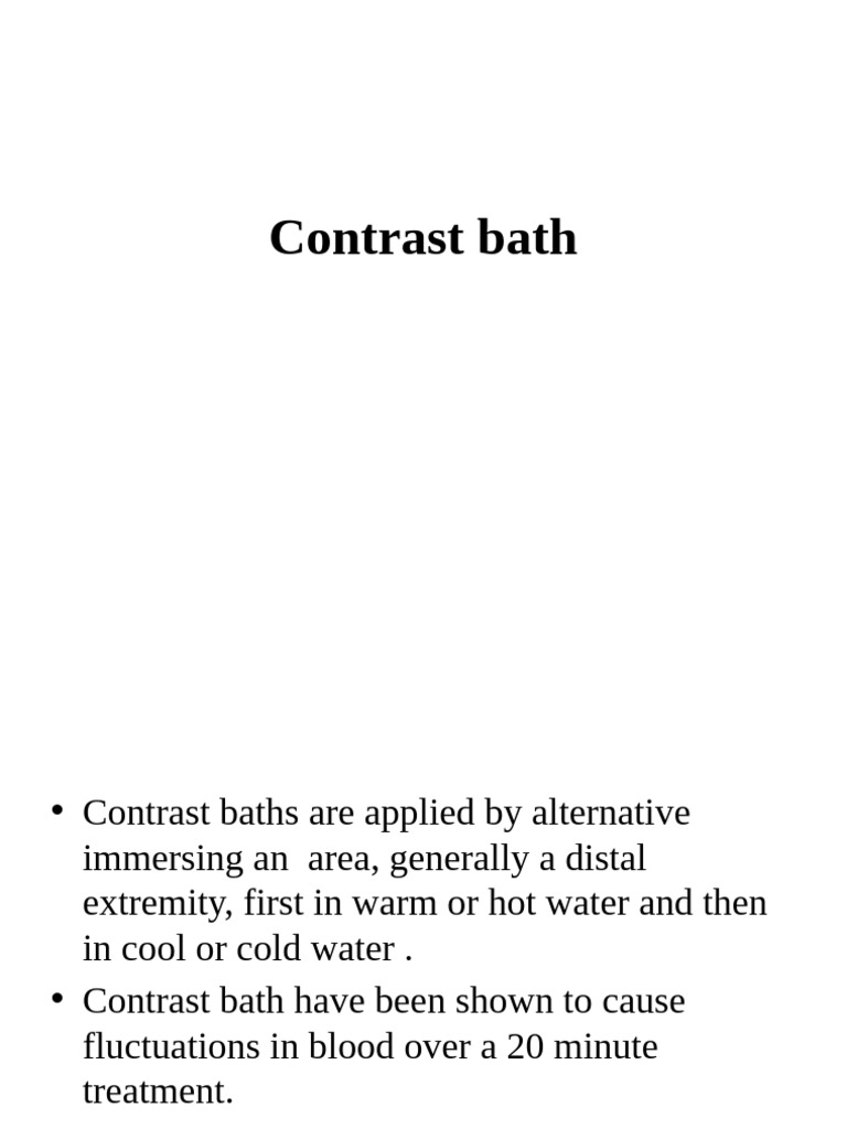 Contrast bath (1) | PDF | Pain | Medicine