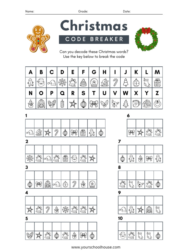 Christmas-Code-Breaker-Worksheet-In-Colorful-Illustrative-Style 2 | PDF Christmas-Code-Breaker-Worksheet-In-Colorful-Illustrative-Style 2 | PDF