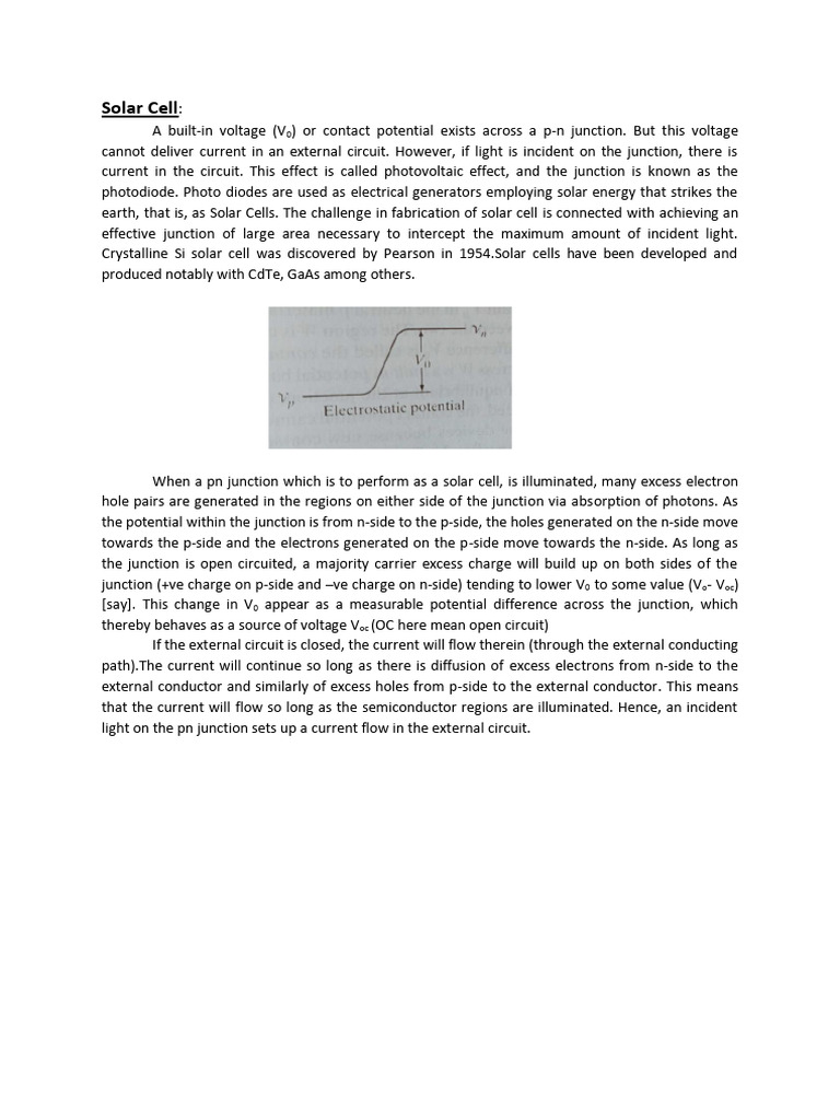 Solar Cell | PDF