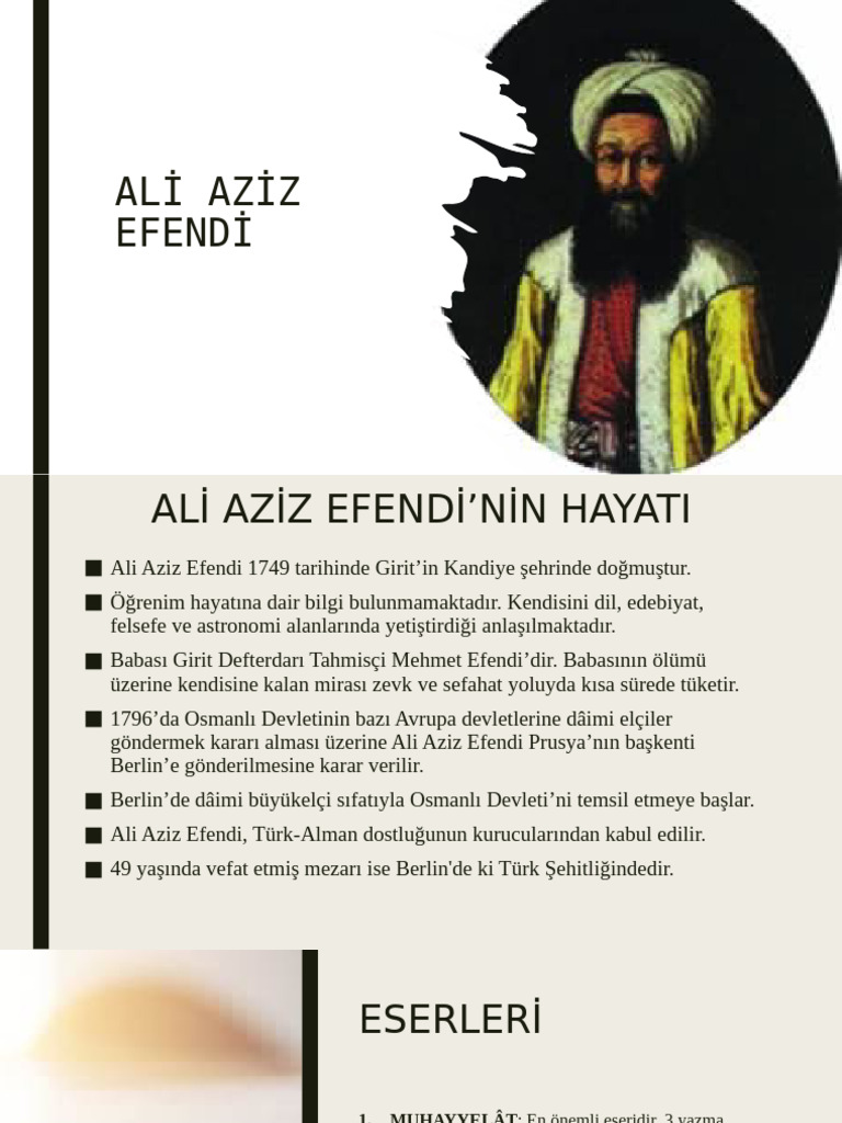 Ali̇ Azi̇z Efendi̇ Muhayyelat | PDF