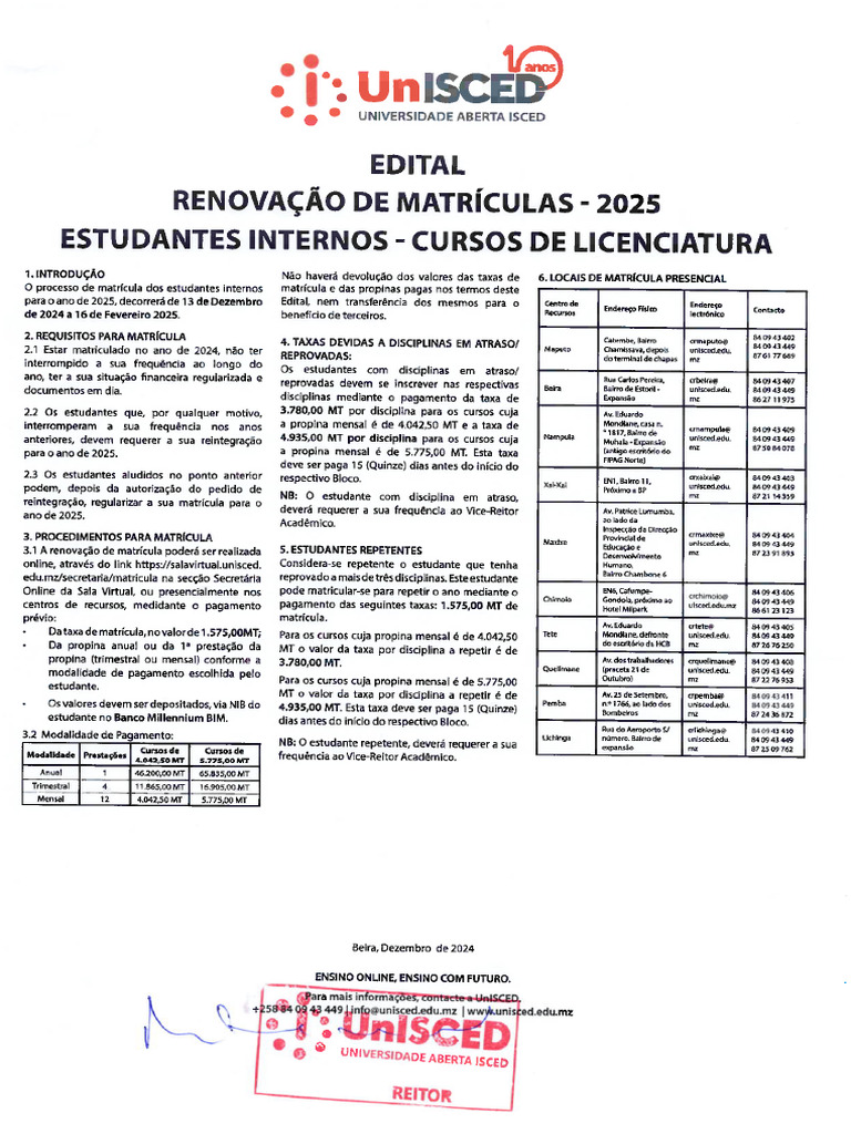 Editais-de-renovacao-de-matricula-2025 | PDF