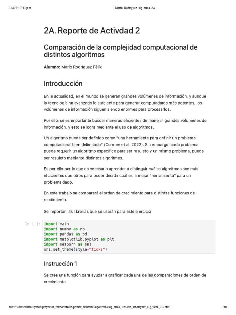 Algoritmos_2 | PDF | Teoría de la complejidad computacional | Algoritmos