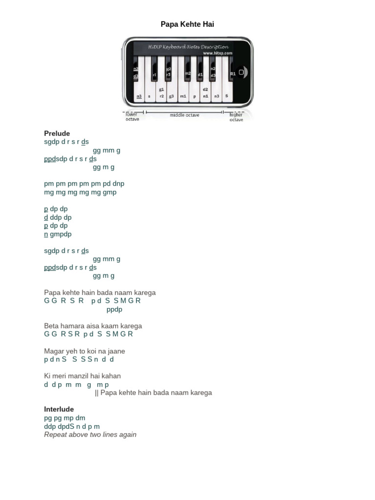 Papa Kehte Hai | PDF