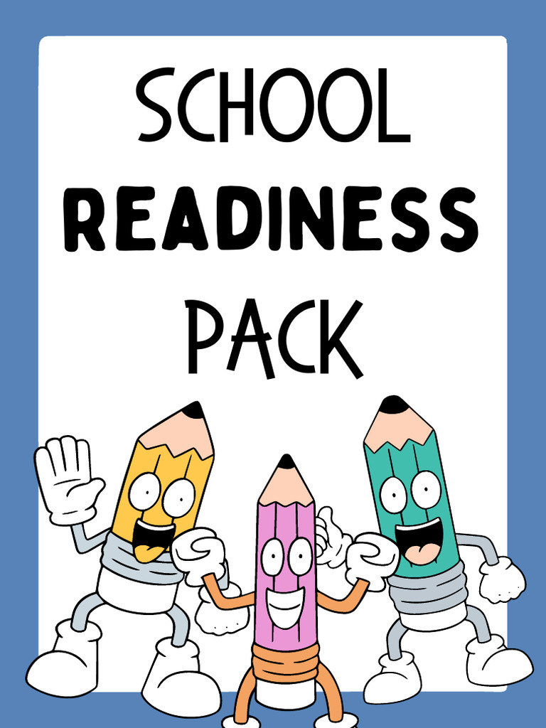 Blue School Readiness Preschool Worksheet Bundle | PDF | Letter Case