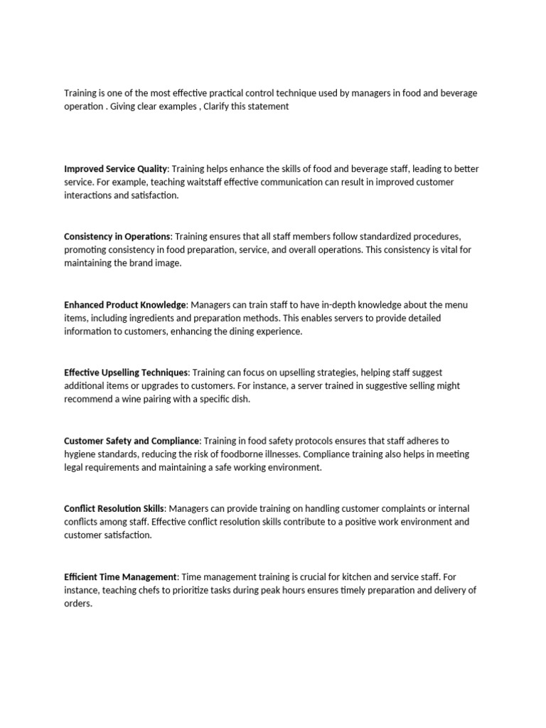 Improved Service Quality | PDF | Menu | Waiting Staff