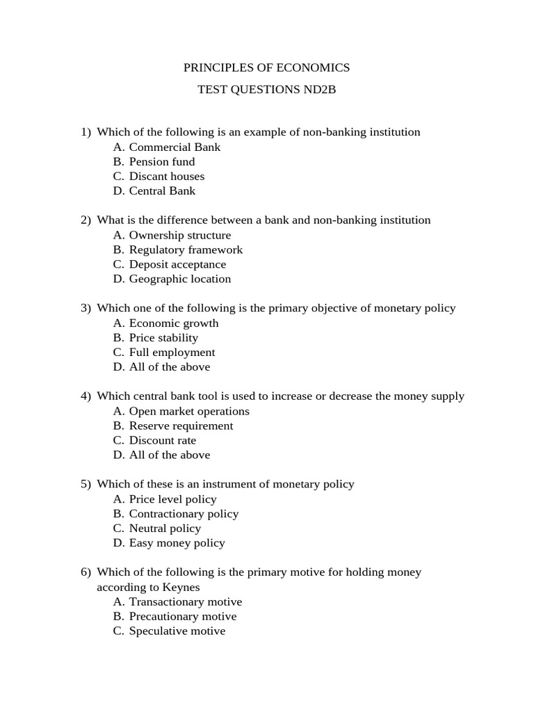 TEST QUESTIONS ND2B | PDF