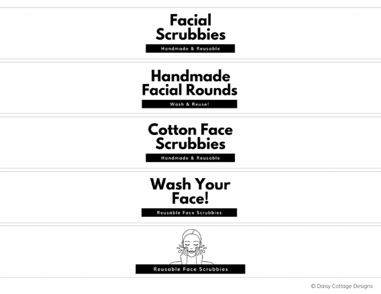 Labels For Crochet Face Scrubbies | PDF
