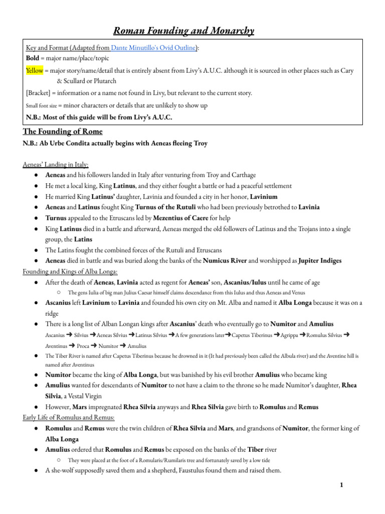 Numicus River and Rome's Founding | PDF | Romulus And Remus | Aeneas