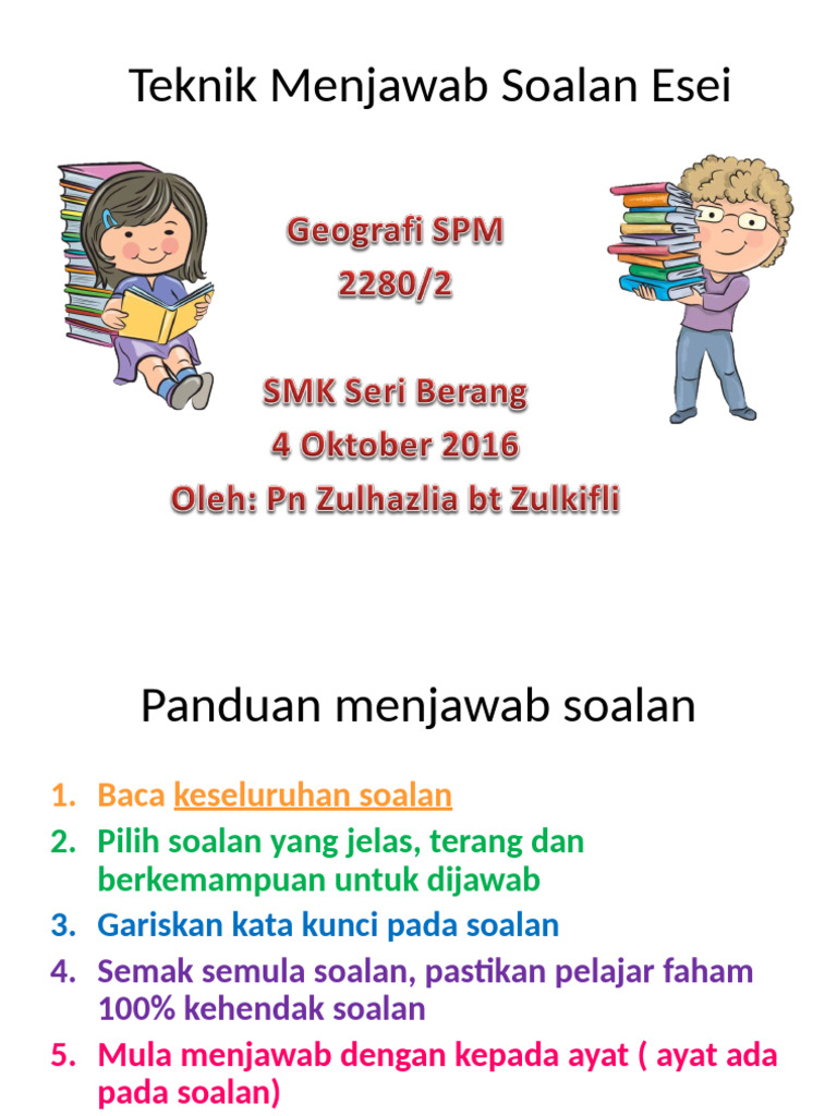 Teknik Menjawab Soalan SPM | PDF