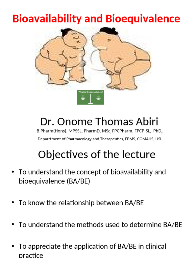Bioavailability & Bioequivalence Guide | PDF | Bioavailability | Pharmacokinetics