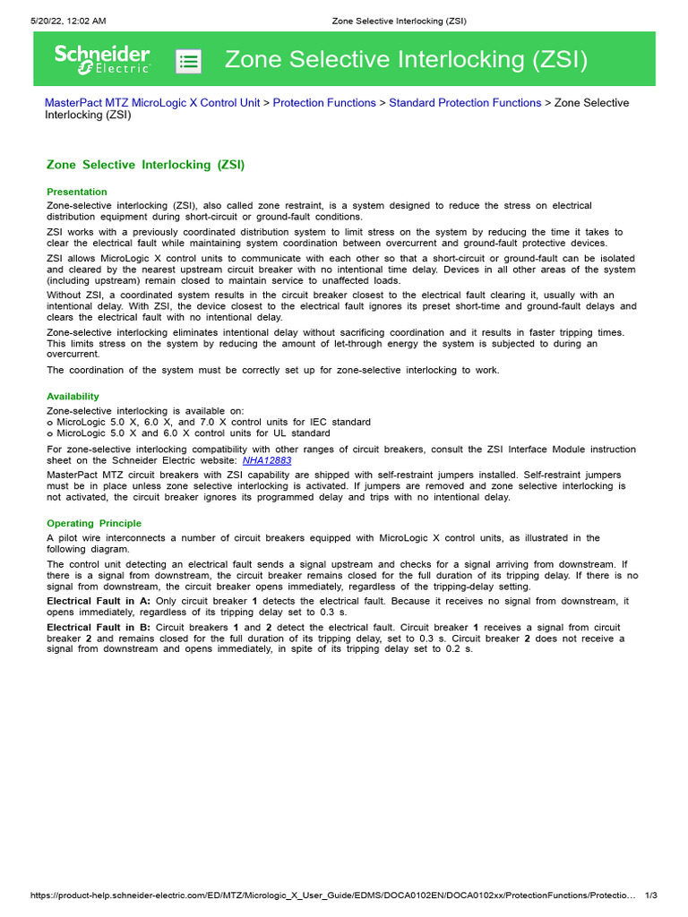 Zone Selective Interlocking Overview | PDF | Electronic Engineering ...