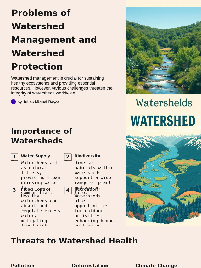 Watershed Management Challenges | PDF | Water Pollution | Deforestation