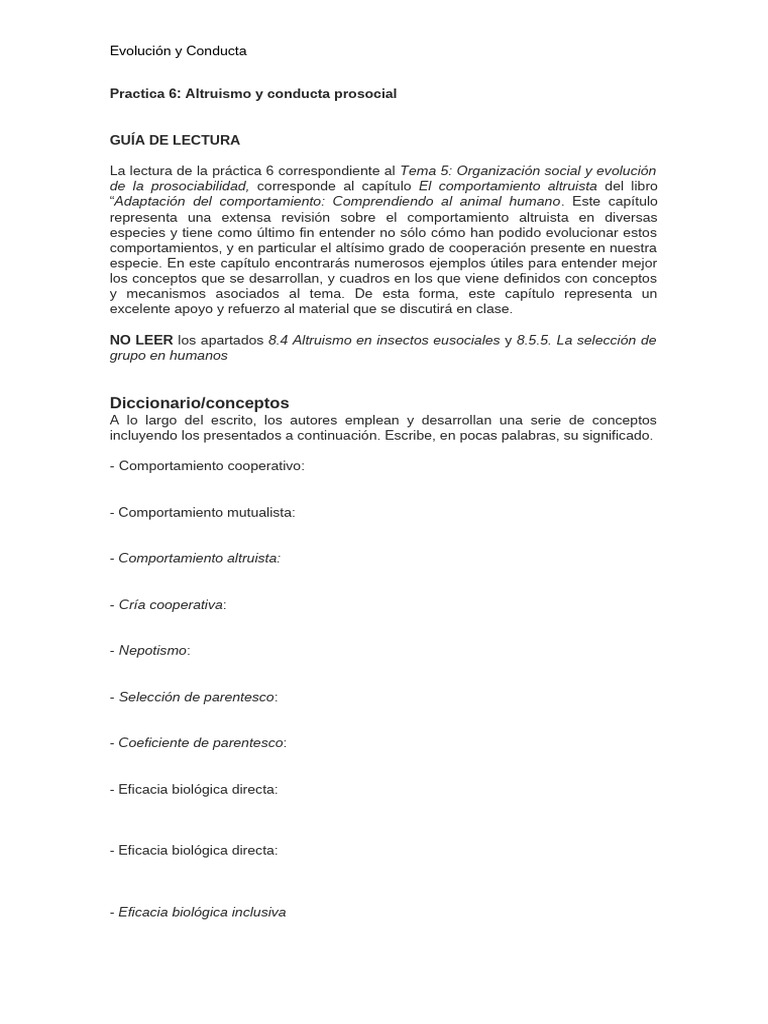 Altruismo | PDF | Altruismo | Evolución