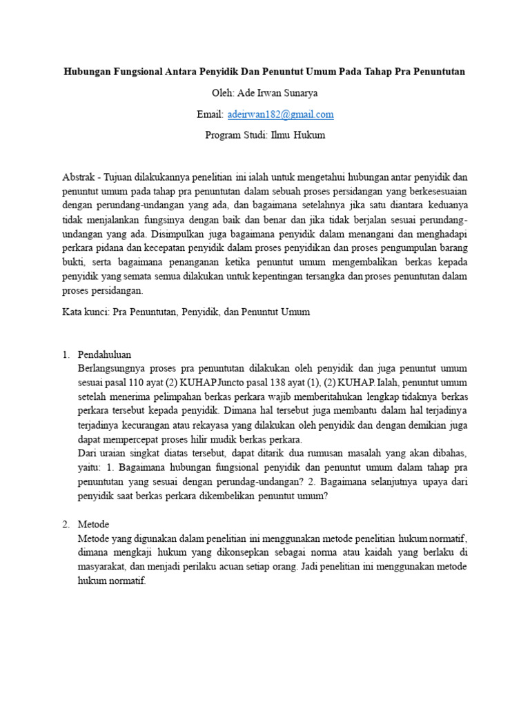 Tugas 3 HKUM4560_Draft Karya Ilmiah_030868299 Ade Irwan Sunarya | PDF