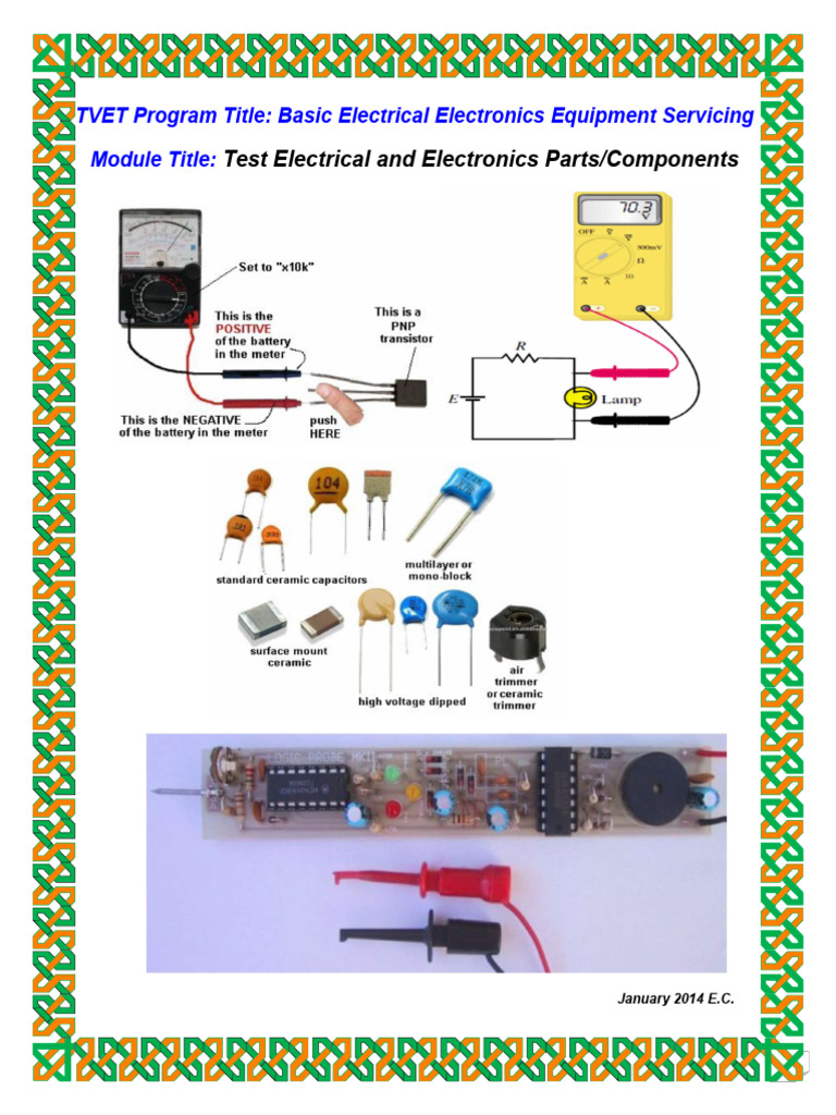 M7 - Testing Electrical-Electronics Parts | PDF | Bipolar Junction ...