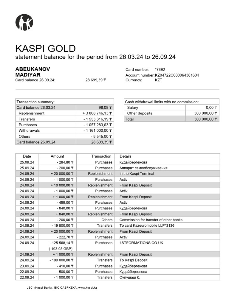 BANK STATEMENTS 6 Month | PDF | Banks | Service Industries
