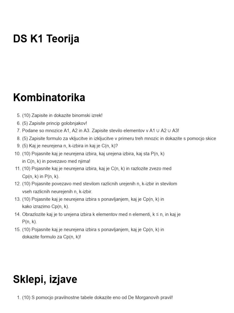 DS Teorija | PDF
