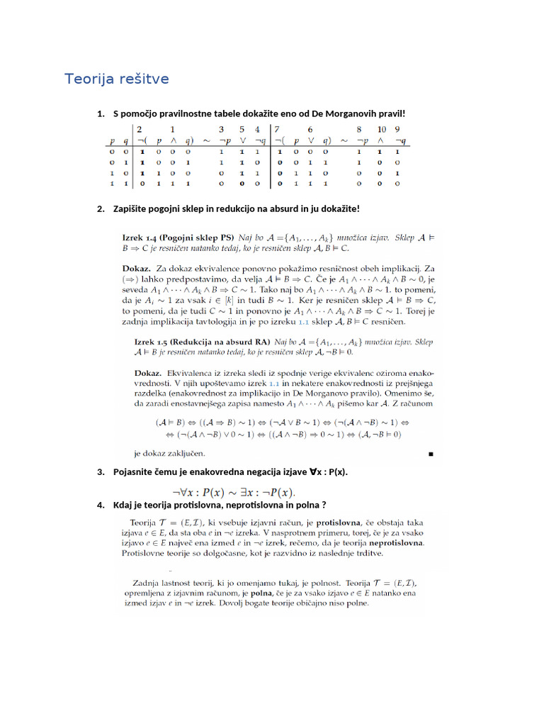 Diskretne Teorija Resitve | PDF