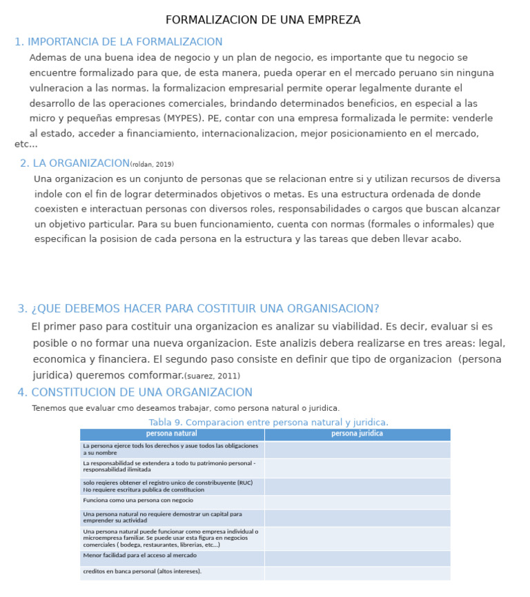 FORMALIZACION DE UNA EMPREZA.pptxY | PDF | Pequeñas y medianas empresas | Plan de negocios