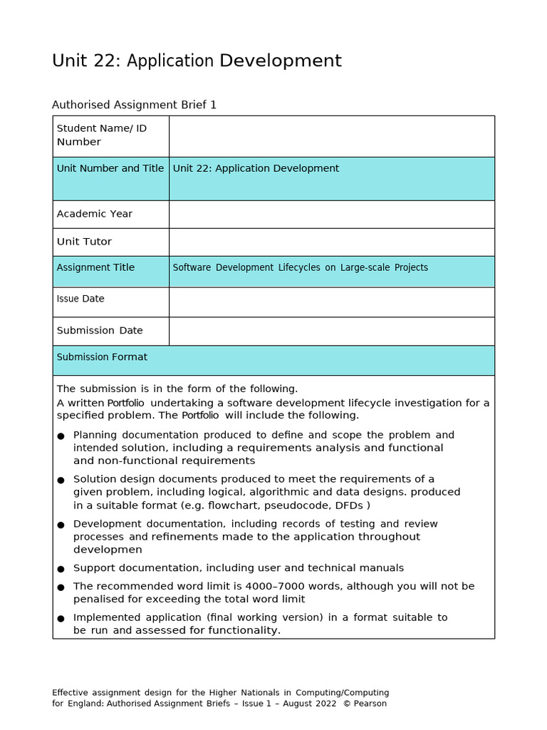 Unit22 App Development With Criteria 1 | PDF | Software Development Process | Software