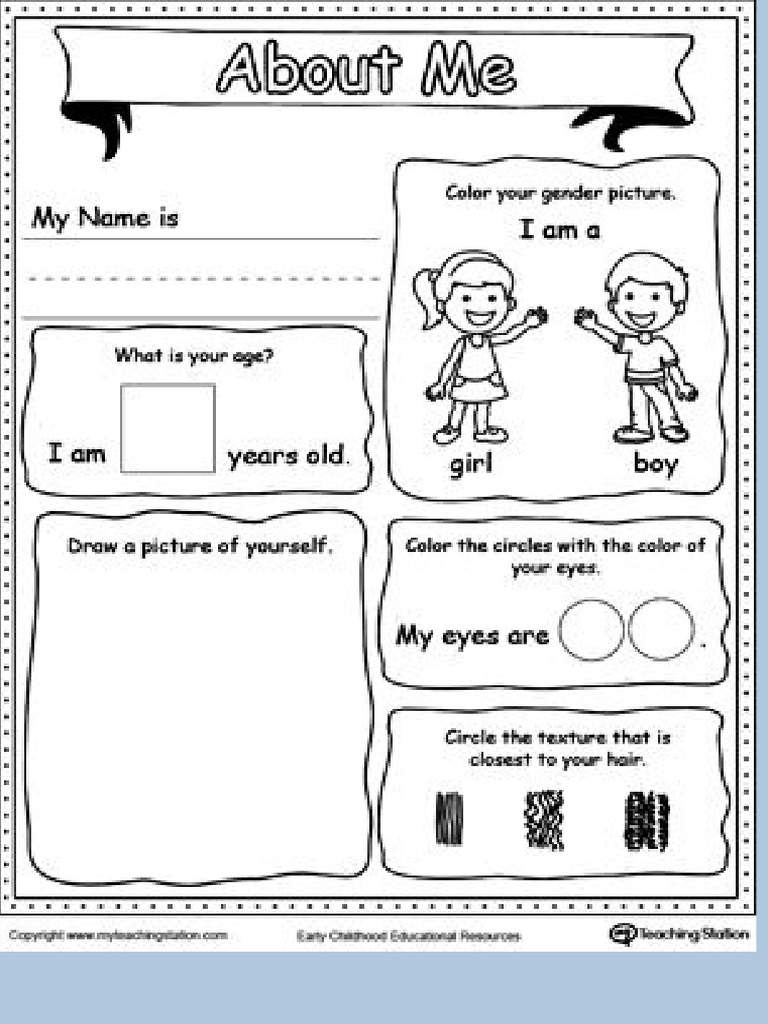 Daily Routine Reading Comprehension Worksheet in Blue White Cute Style ...