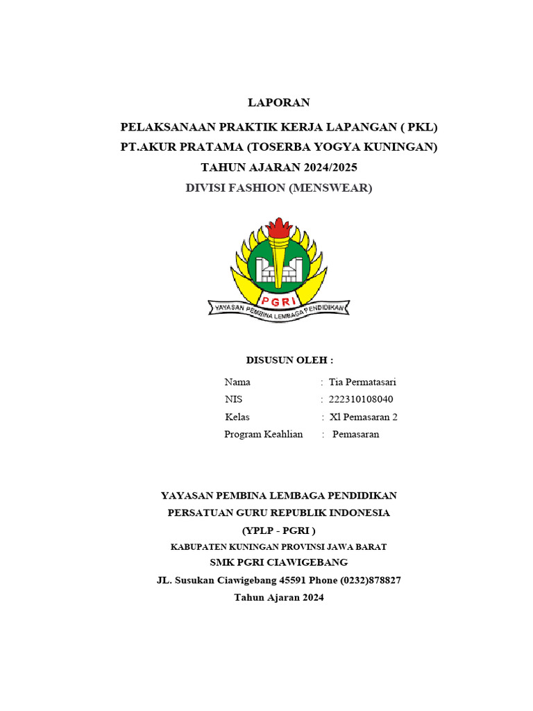 Laporan Tia Permatasari | PDF