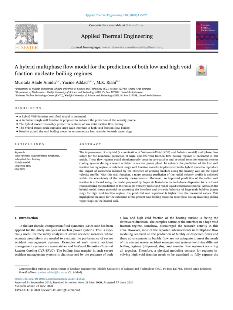 A Hybrid Multiphase Flow Model For The Prediction Of Both Low And High Void Fraction Nucleate