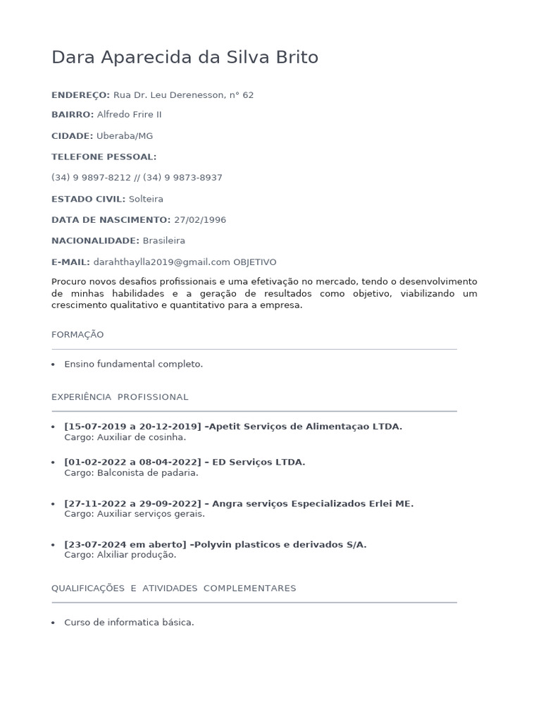 Curriculum Dara | PDF