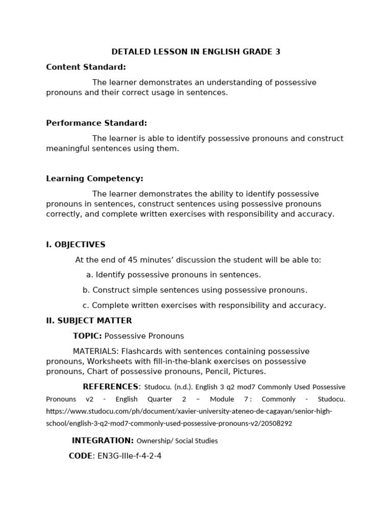 LP-ENGLISH-1-1 | PDF | Teachers | Learning