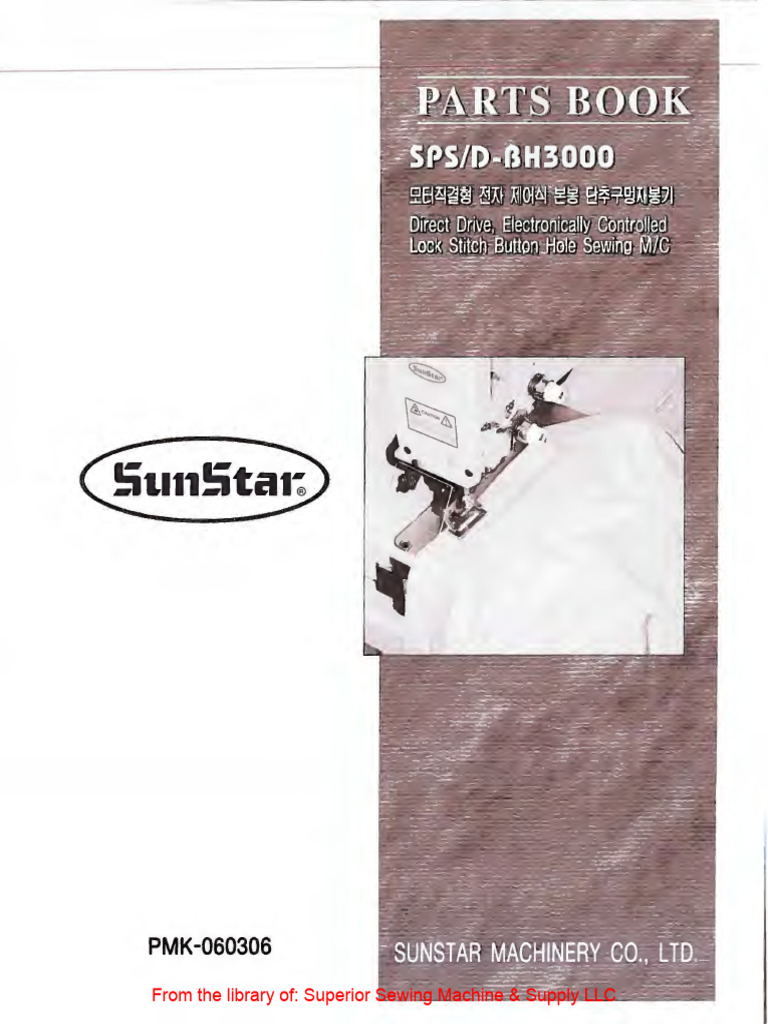 Sunstar Sps D-bh3000 | PDF | Textile Arts | Sewing
