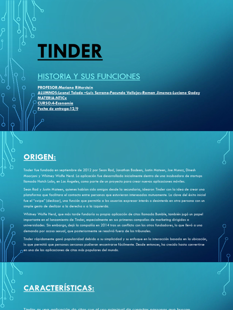 Tinder (NTICx) | PDF | Yesca (aplicación) | Aplicación movil