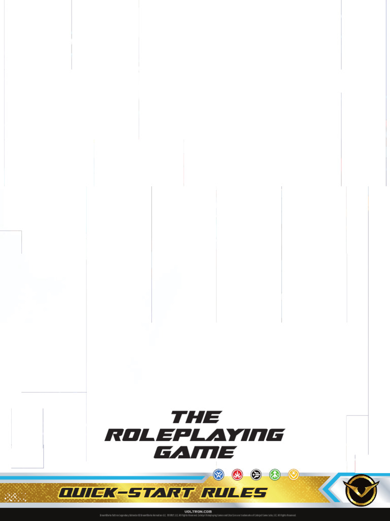 Voltron RPG Quick-Start Guide | PDF | Dice | Role Playing Games