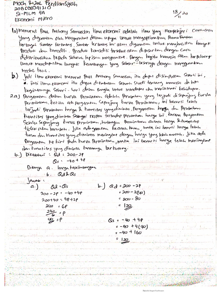 UTS Ekonomi Mikro | PDF