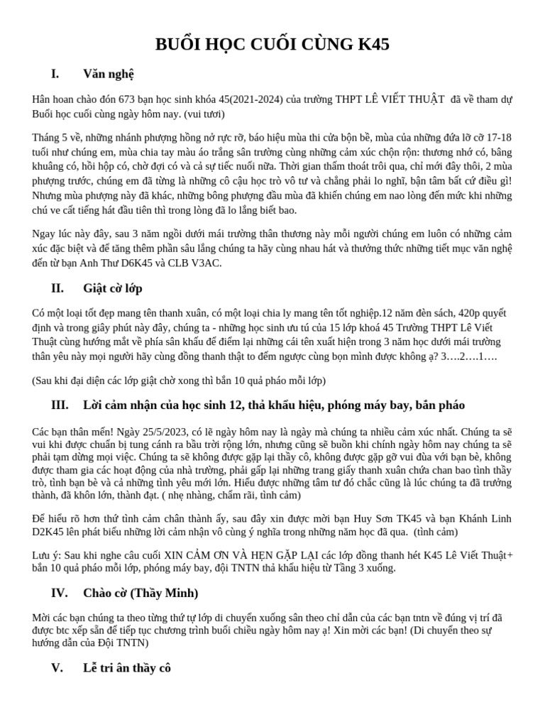BUỔI-HỌC-CUỐI-CÙNG-K45 | PDF