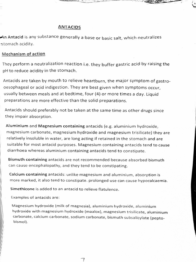 Antacids Pdf