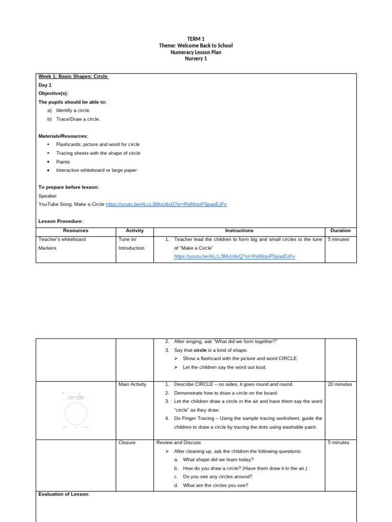 Sample Lesson Plan For Preschool | PDF | Learning | Human Communication