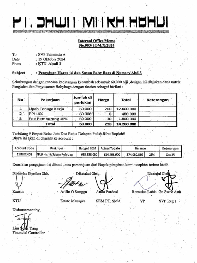 PAE2 - Pengajuan Harga Isi Susun Polybag-S (Signed) | PDF