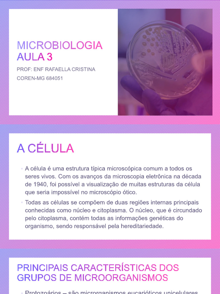 Microbiologia Aula 3 | PDF