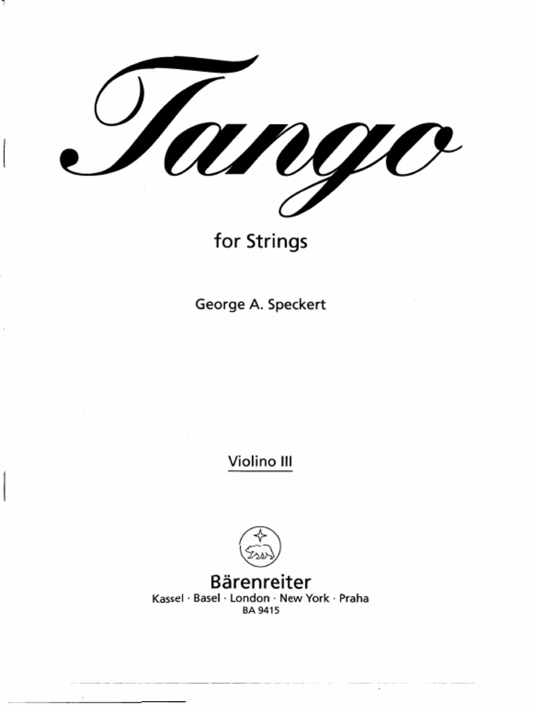 03 Tango For Strings - Vln. III | PDF