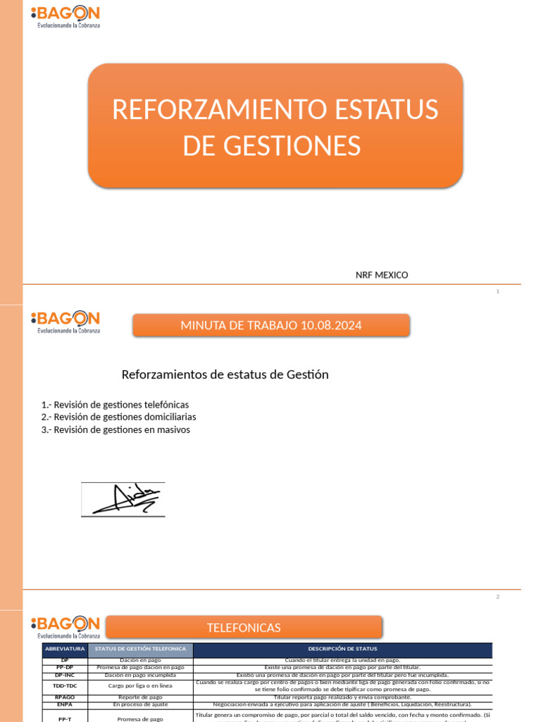 Reforzamiento de Gestiones | PDF
