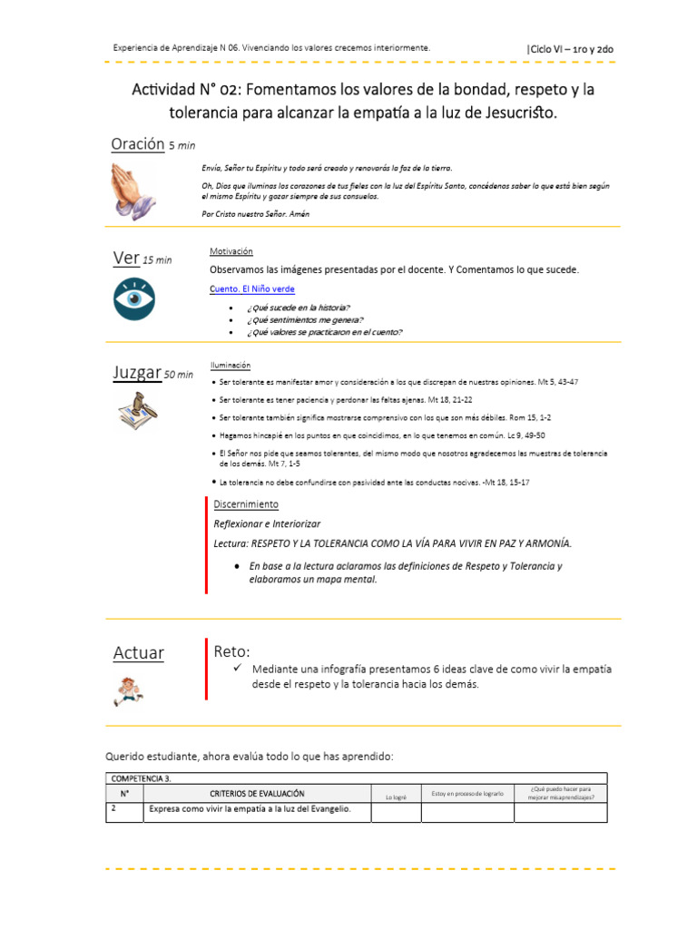 Actividad 2do Llipata | PDF | Tolerancia | Oración