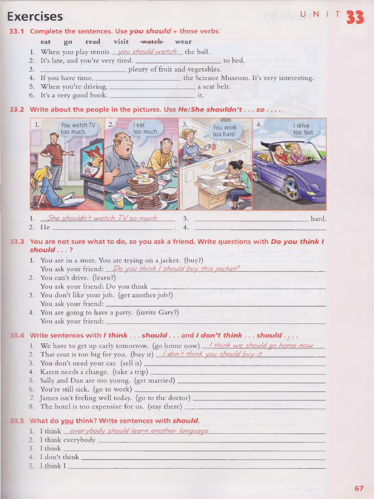 Should exercises | PDF